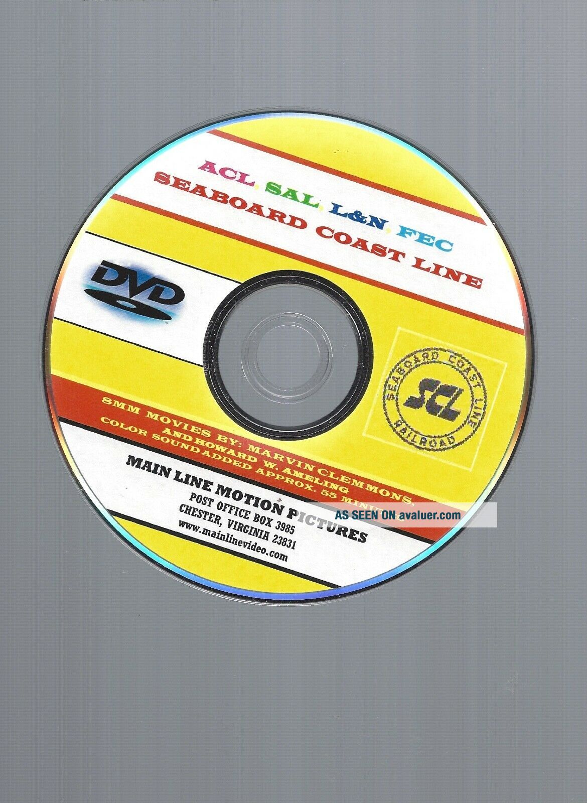 SCl ACL SAL L&N FEC Seaboard Coast Line Railroad DVD Main Line Motion ...