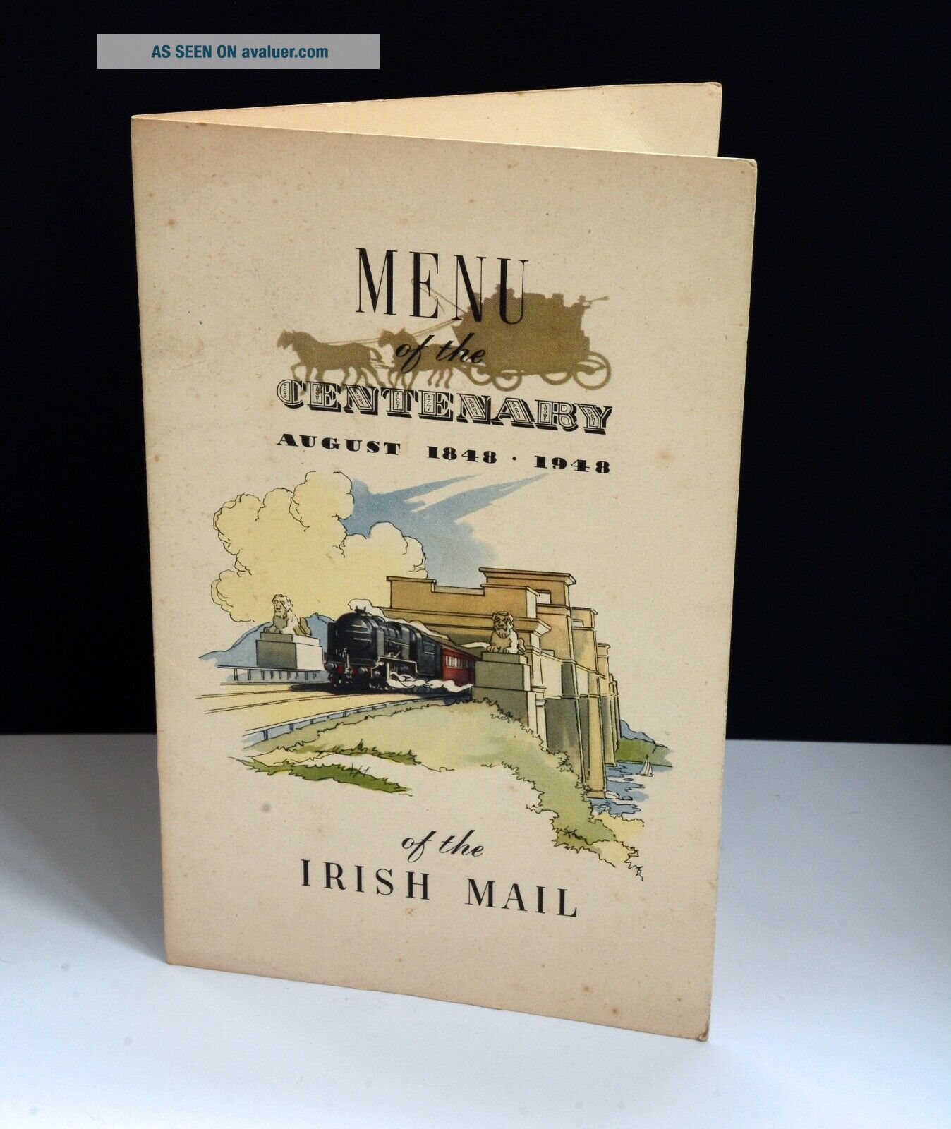 Vintage Irish Mail Train Menu Card From 1948 - British Railways. Trains ...