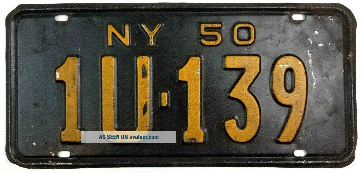 York 1950 Old License Plate Garage Antique Car Auto Tag Man Cave Bar ...