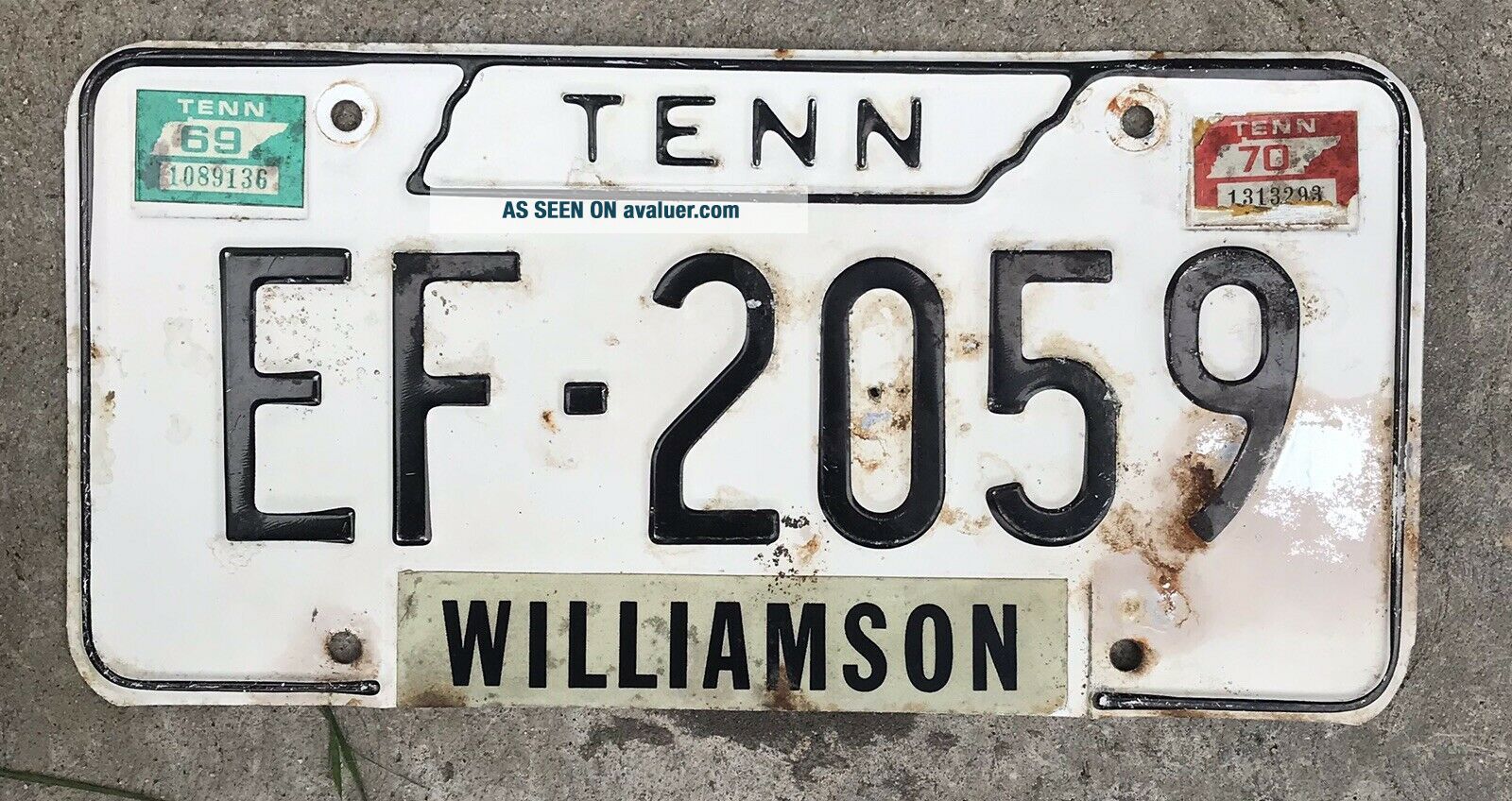 1966 With 69&70 Decal Tennessee License Plate Williamson County | #5143611