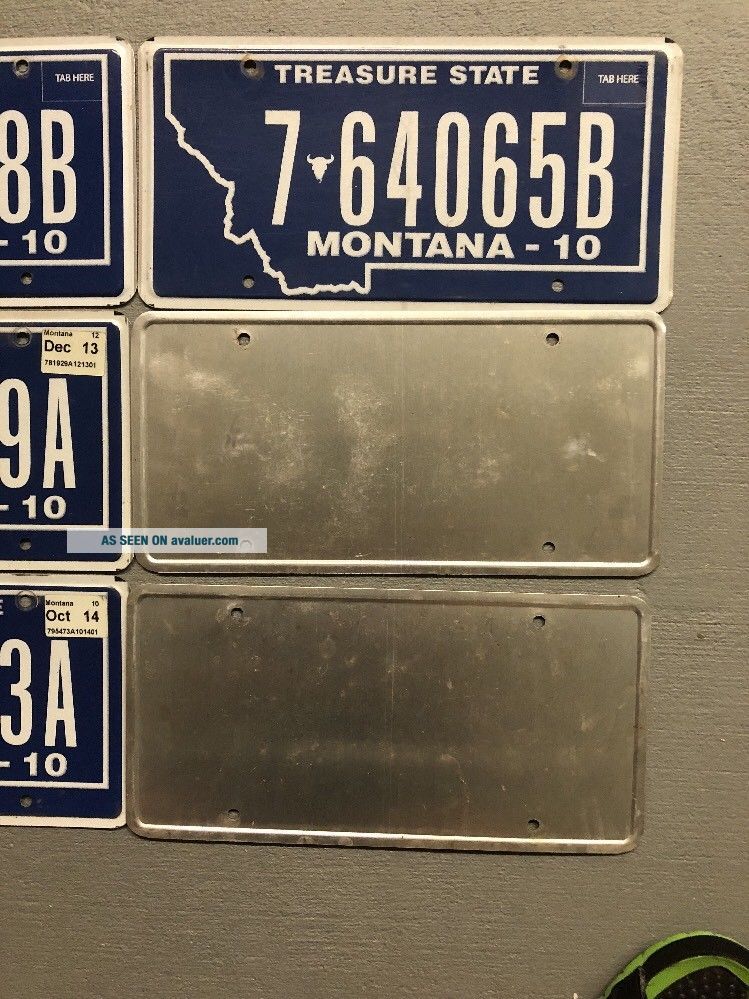 ONE MONTANA TREASURE STATE LICENSE PLATE RANDOM LETTERS/NUMBERS | #5151878