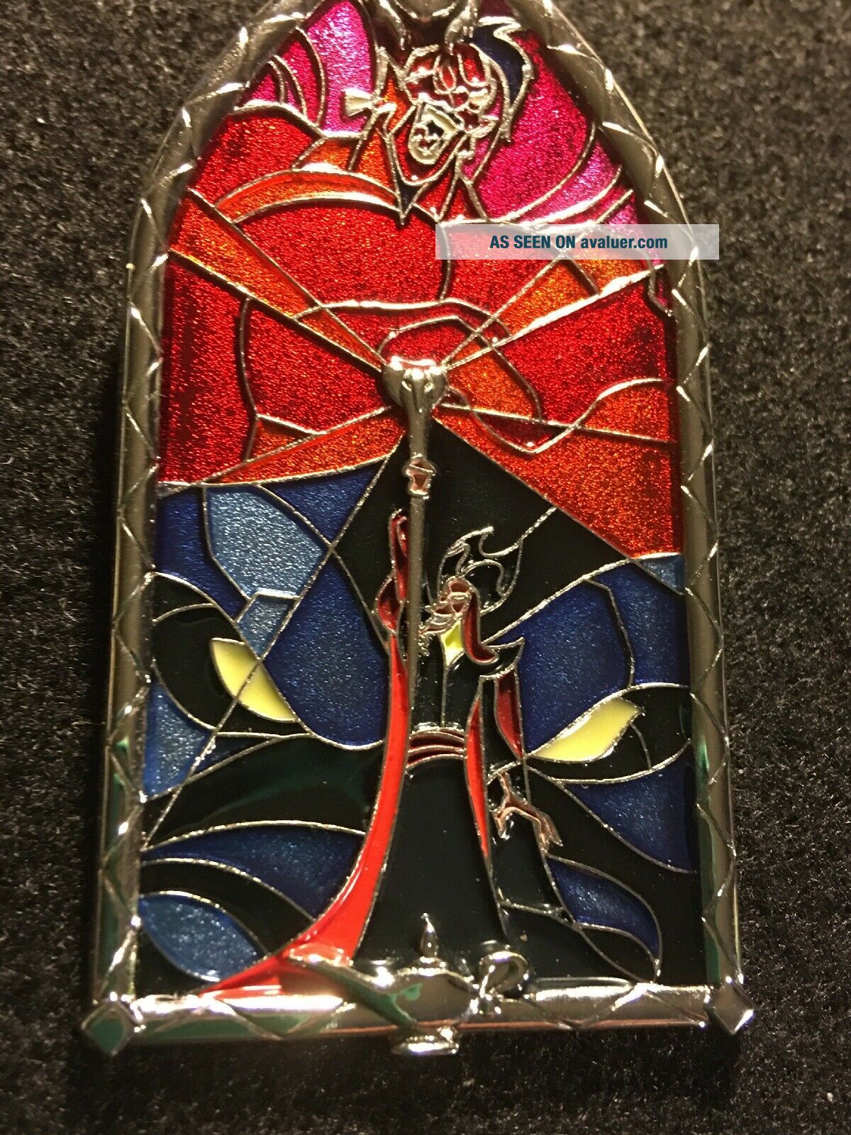 DISNEY PIN WINDOWS OF EVIL VILLAINS MOSAIC STAINED ALADDIN JAFAR ...