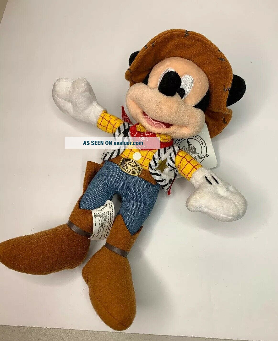 Disney Parks Mickey Mouse Plush As Sheriff Woody From Toy Story With ...