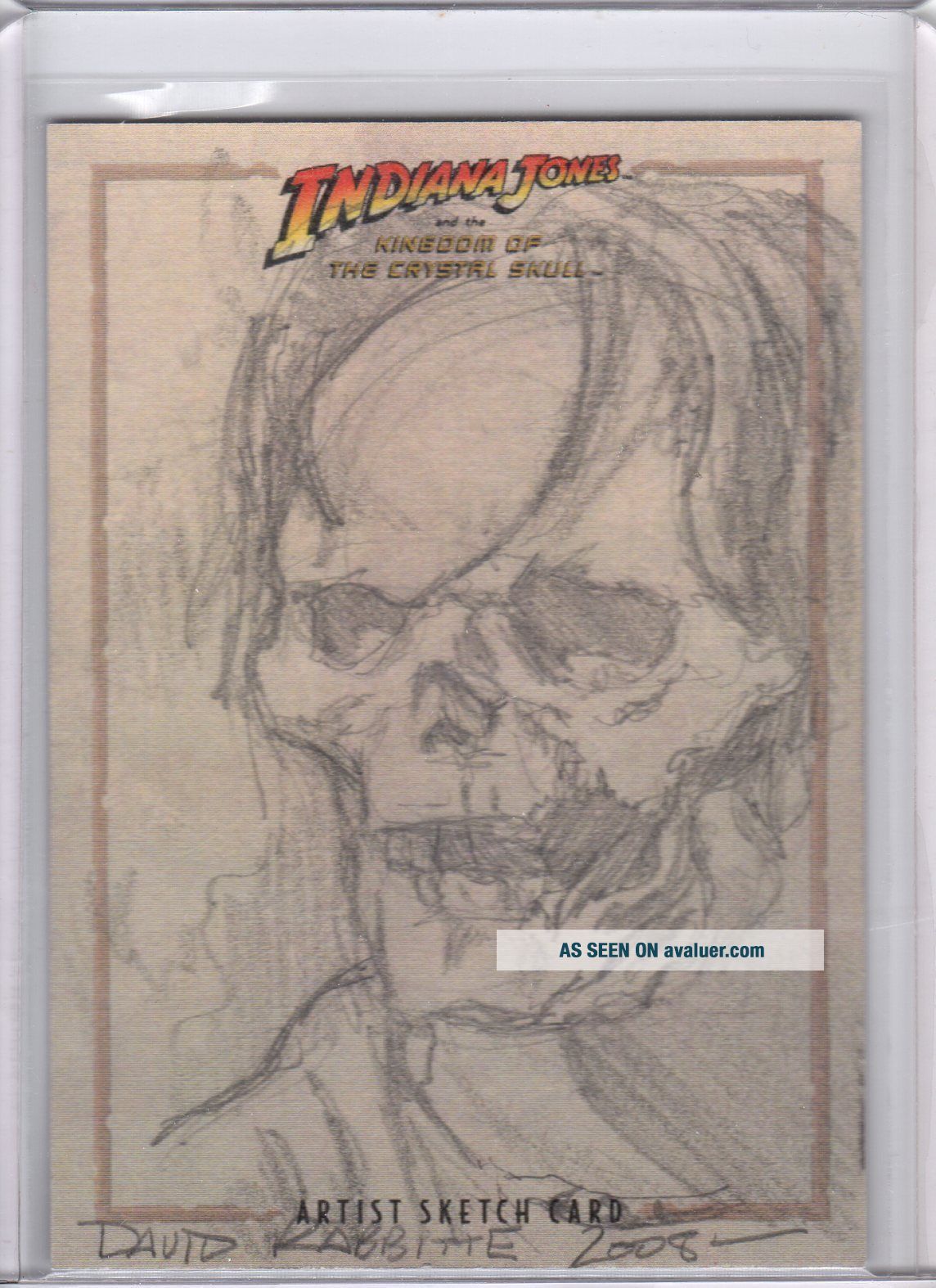 Indiana Jones Crystal Skull 1/1 Sketch Card David Rabbitte GPC | #5241887