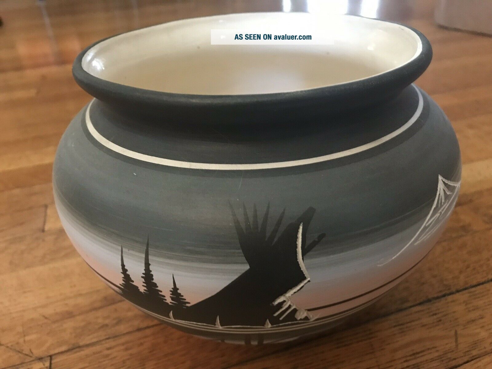 Native American Navajo Navaho Pottery Vase End Of The Trail Scene ...