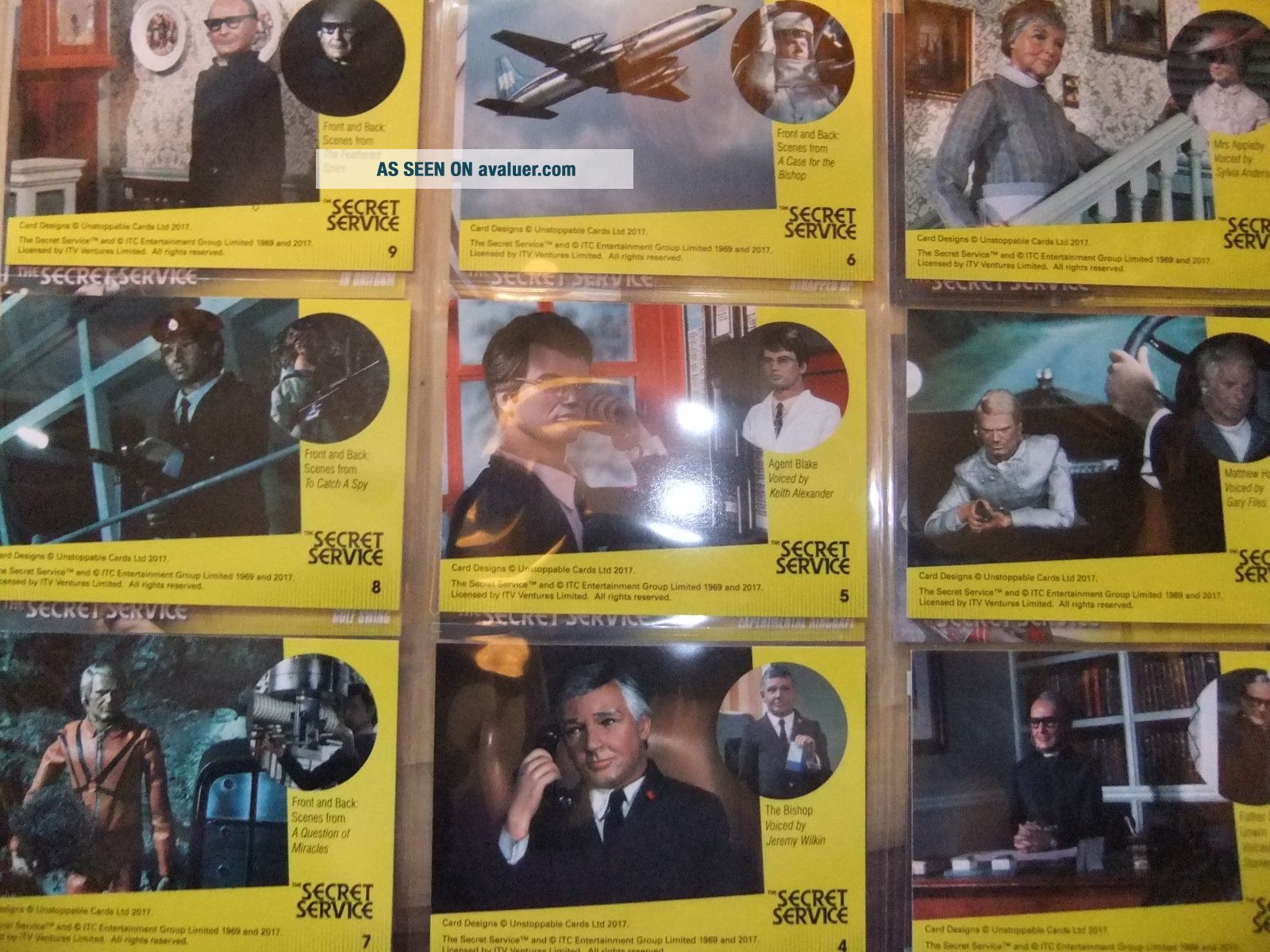 GERRY ANDERSON THE SECRET SERVICE 18 CARD SET UNSTOPPABLE STANLEY UNWIN ...