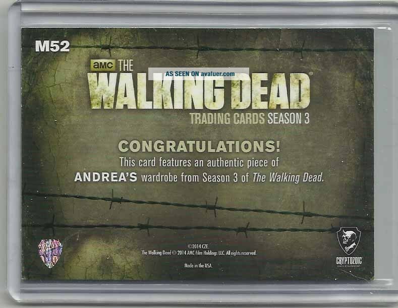 2014 The Walking Dead: Season 3 (Part 2) BINDER " Chase Card " WARDROBE ...