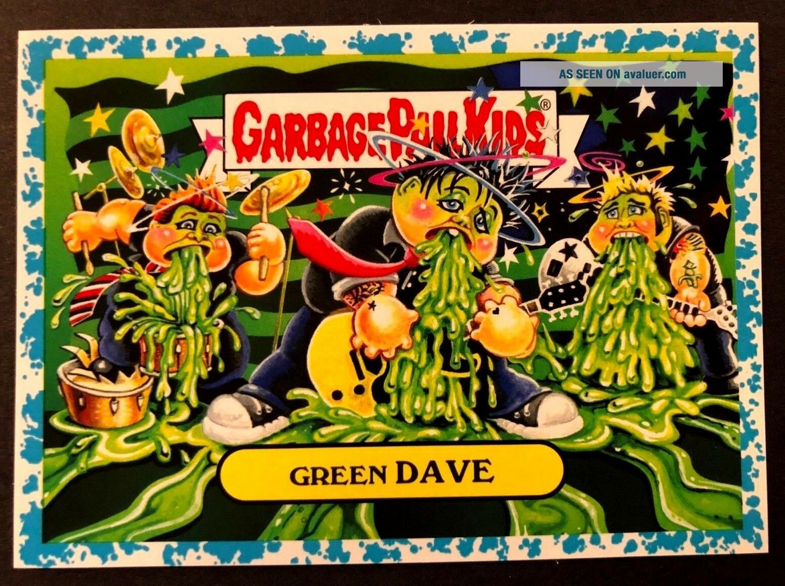 2017 GPK Garbage Pail Kids Series 2 Battle Bands 10a GREEN DAVE BLUE 93 ...