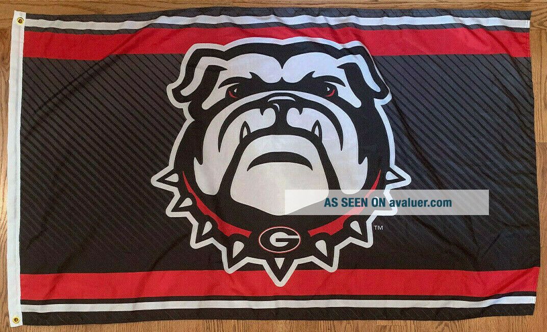 UGA University Of Georgia Bulldogs Football Black 3 X 5 Flag | #5309340