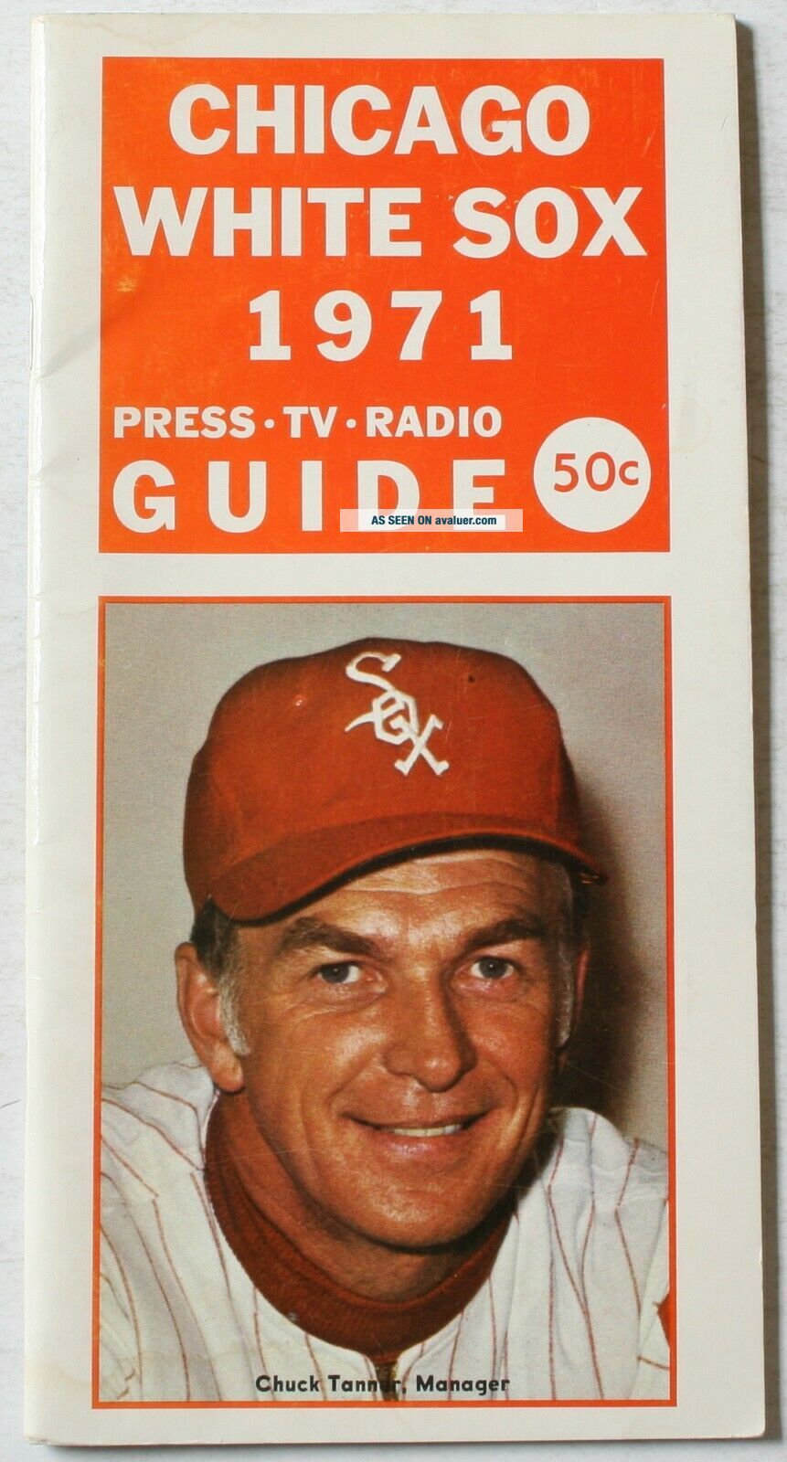1971 Chicago White Sox Media Guide Chuck Tanner Wood Horlen Melton ...