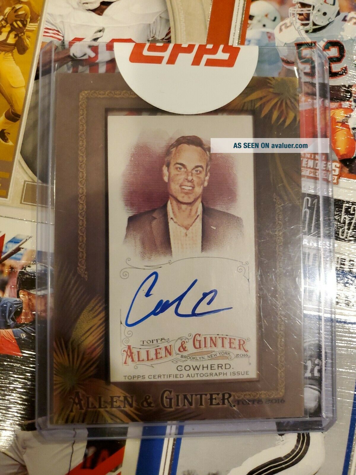 2016 Topps Allen & Ginter Colin Cowherd Mini Frame Auto Redemption ...