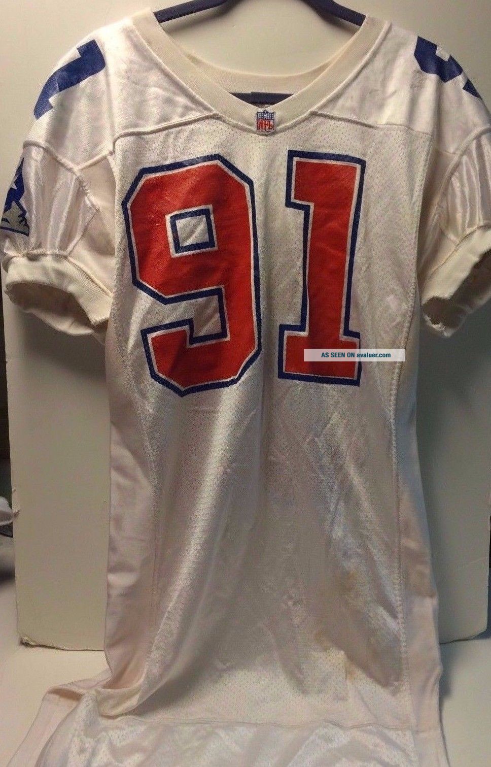 1993 Chris Gannon Game Worn England Patriots Home Jersey NFL | #5356630