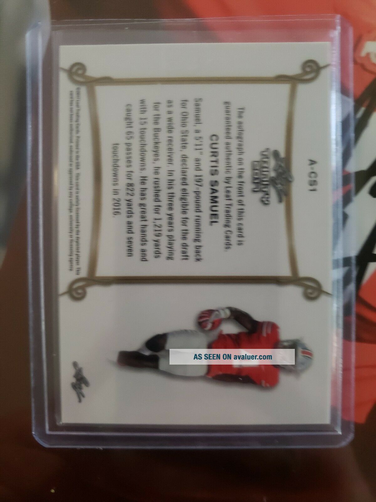 Curtis Samuel Leaf Trinity Ohio State Buckeyes Go Panthers Inscription ...