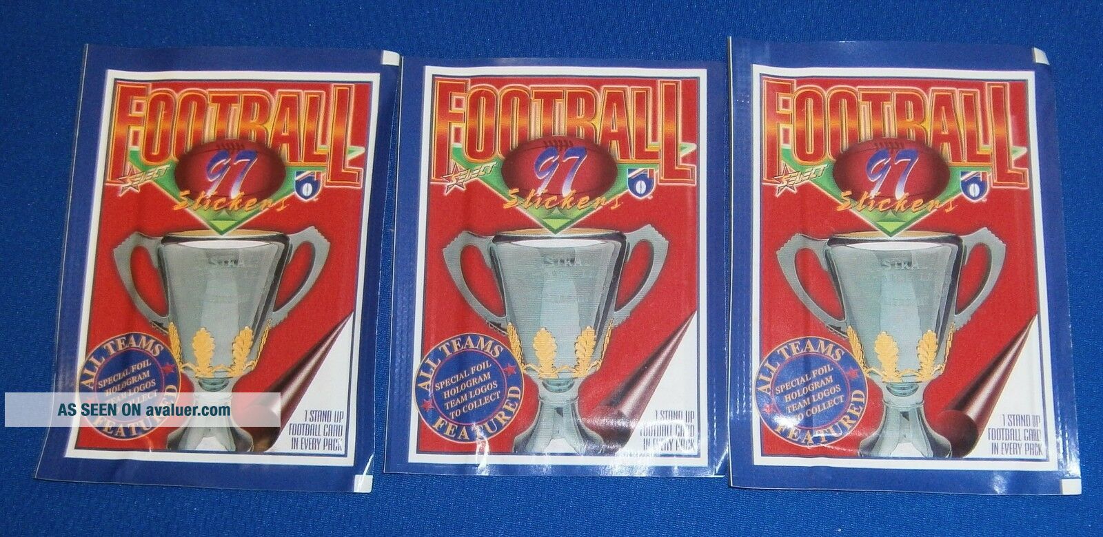 1997 Select Unopen X 3 Packets AFL Football Stickers 6 Sticker 1 Card ...