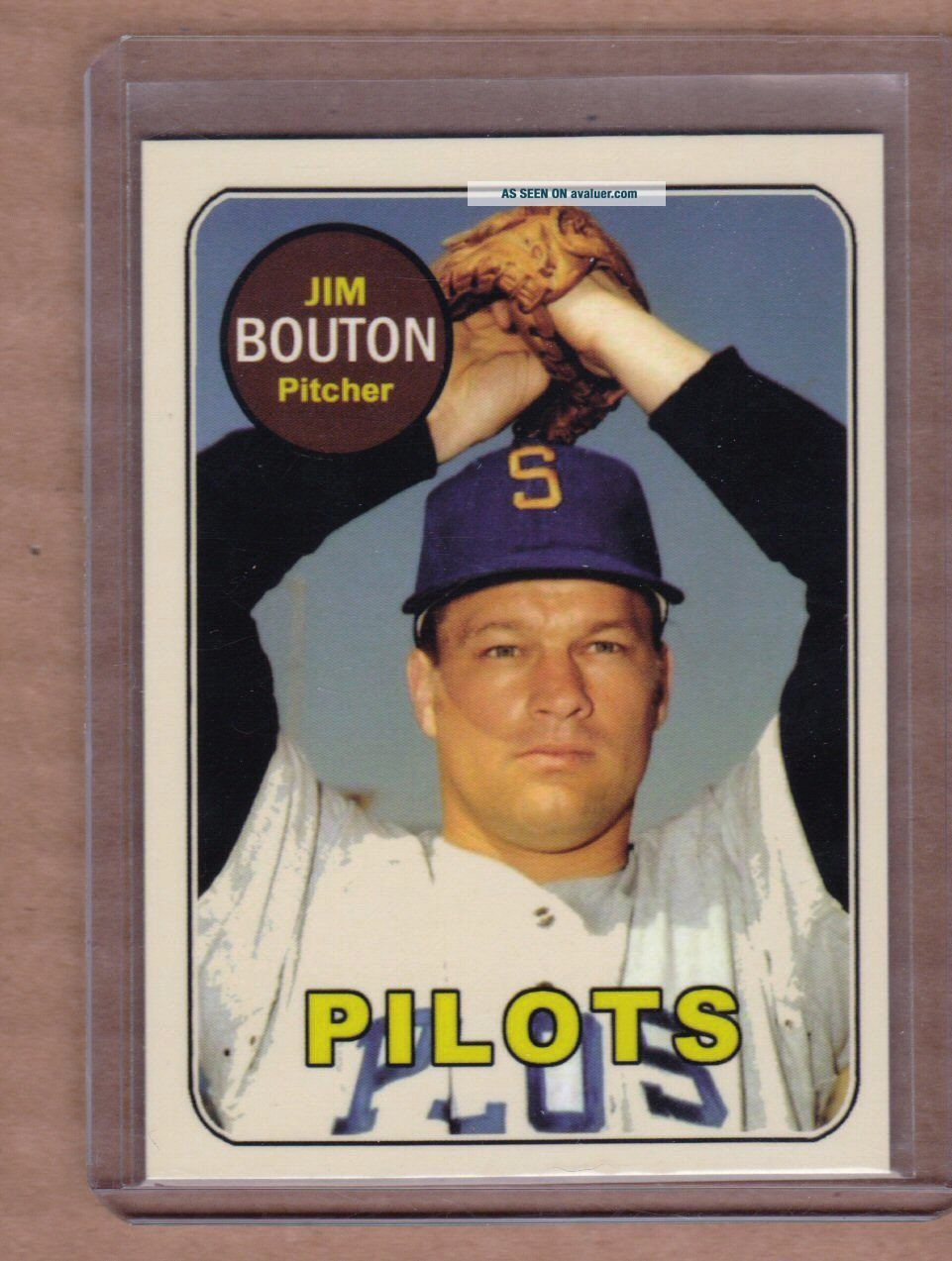 Jim Bouton Seattle Pilots Custom Card By Bob Lemke ' 69 Style 688 ...