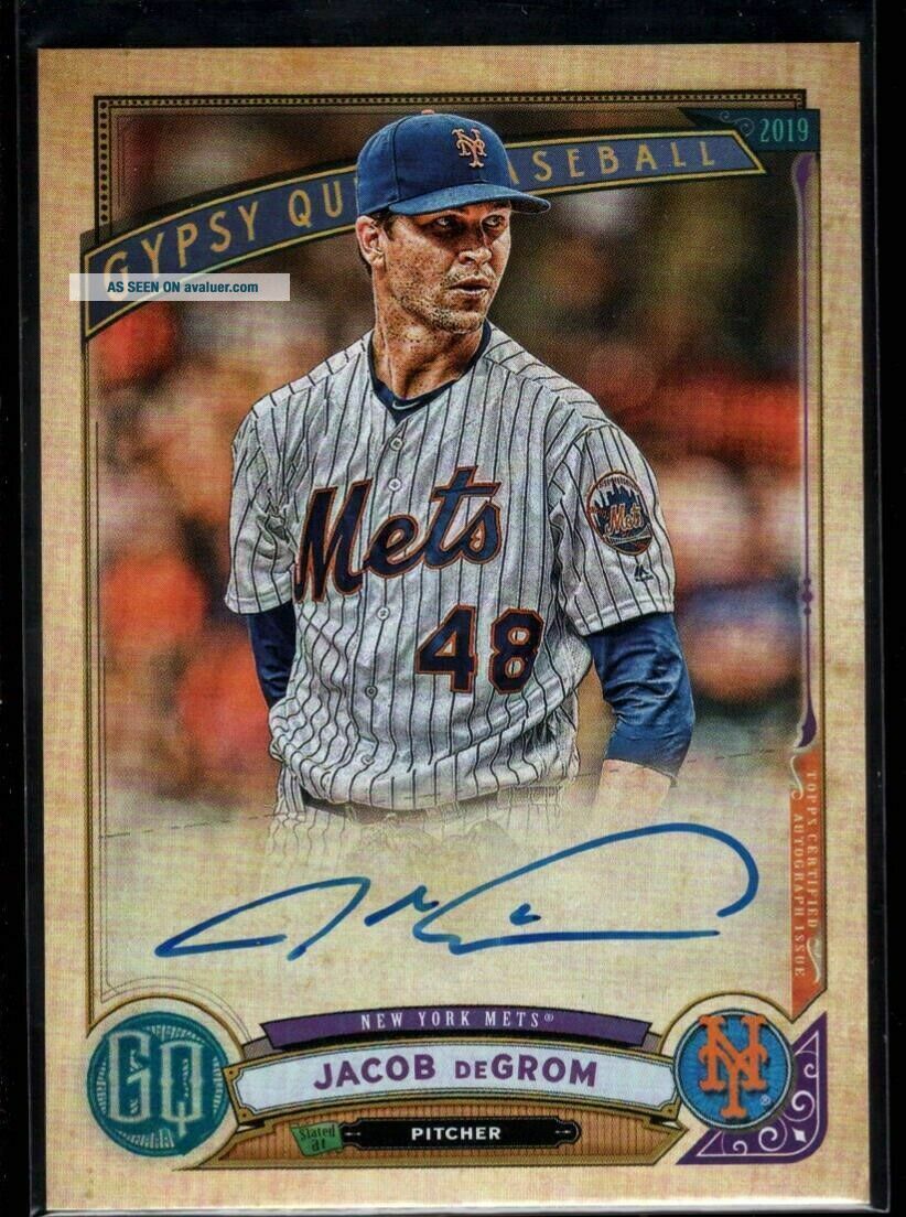 JACOB DEGROM AUTO ON CARD BASE 2019 TOPPS GYPSY QUEEN AUTOGRAPH YORK ...