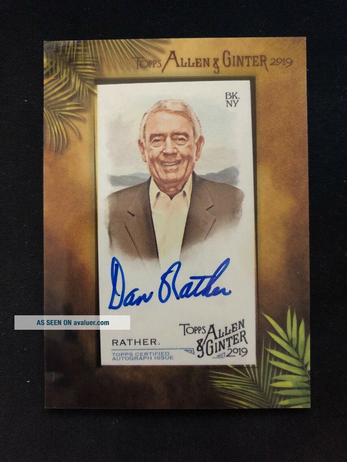 2019 Topps Allen And Ginter Dan Rather Mini Framed Auto | #5362776