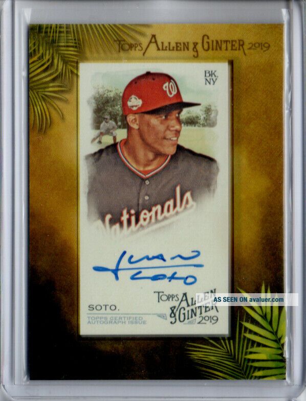 2019 Allen & Ginter Juan Soto Mini Framed Autograph Version Card | #5374464