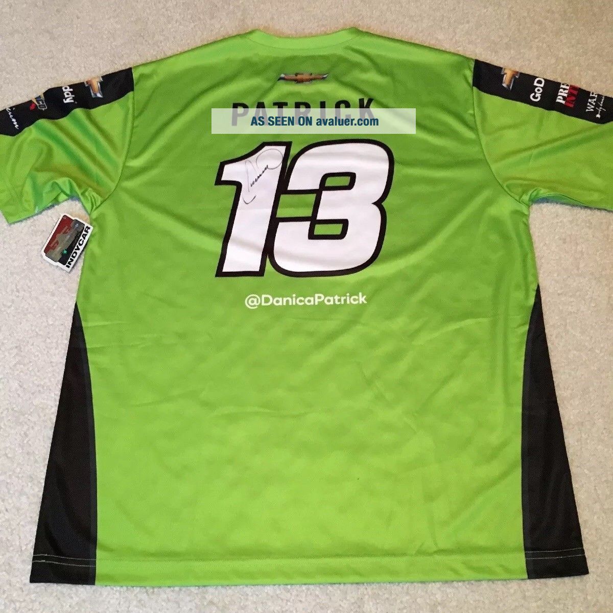 DANICA PATRICK SIGNED 2018 INDY 500 CREW SHIRT JERSEY INDIANAPOLIS GO ...