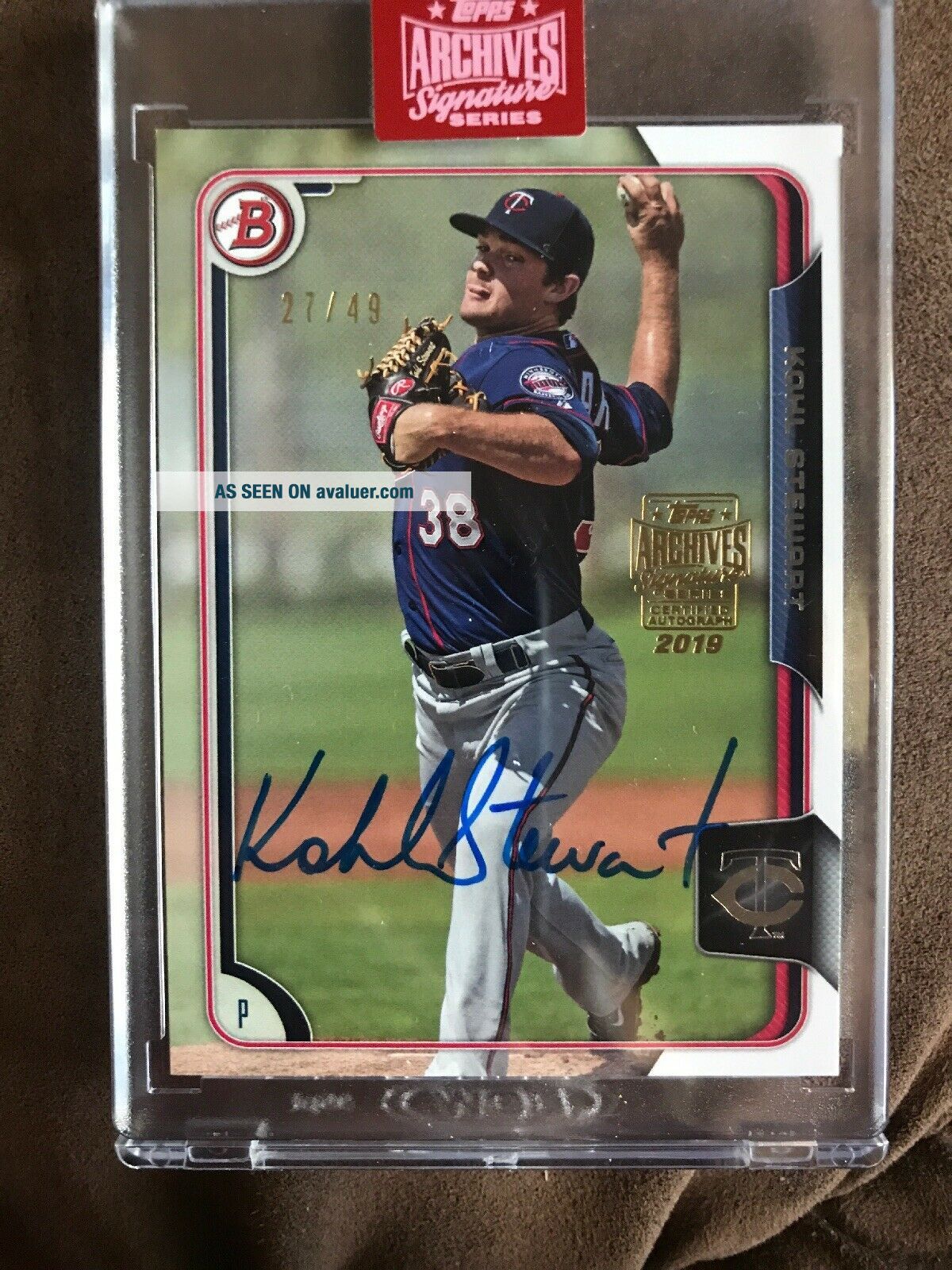 2019 Topps Archives Signature Kohl Stewart On Card Auto 27/49 | #5401370