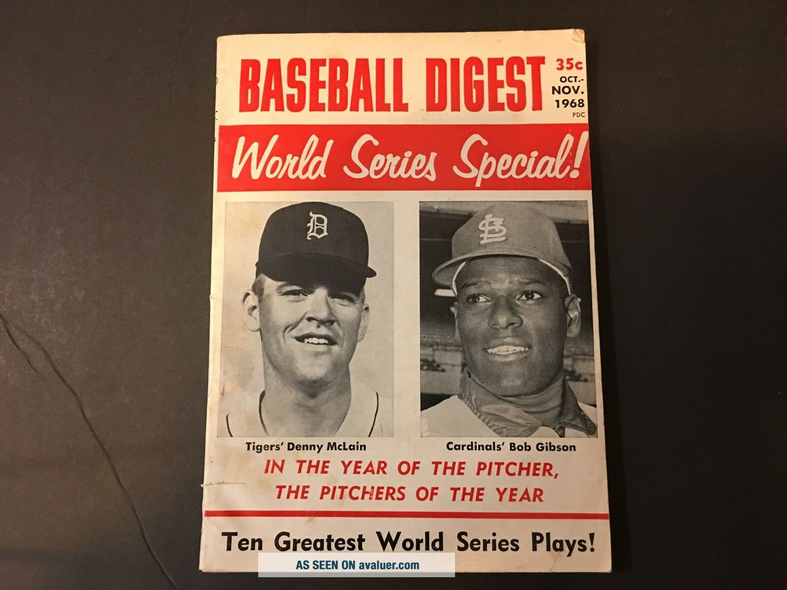1968 Baseball Digest DETROIT TIGERS DENNY MCLAIN WORLD SERIES BOB ...