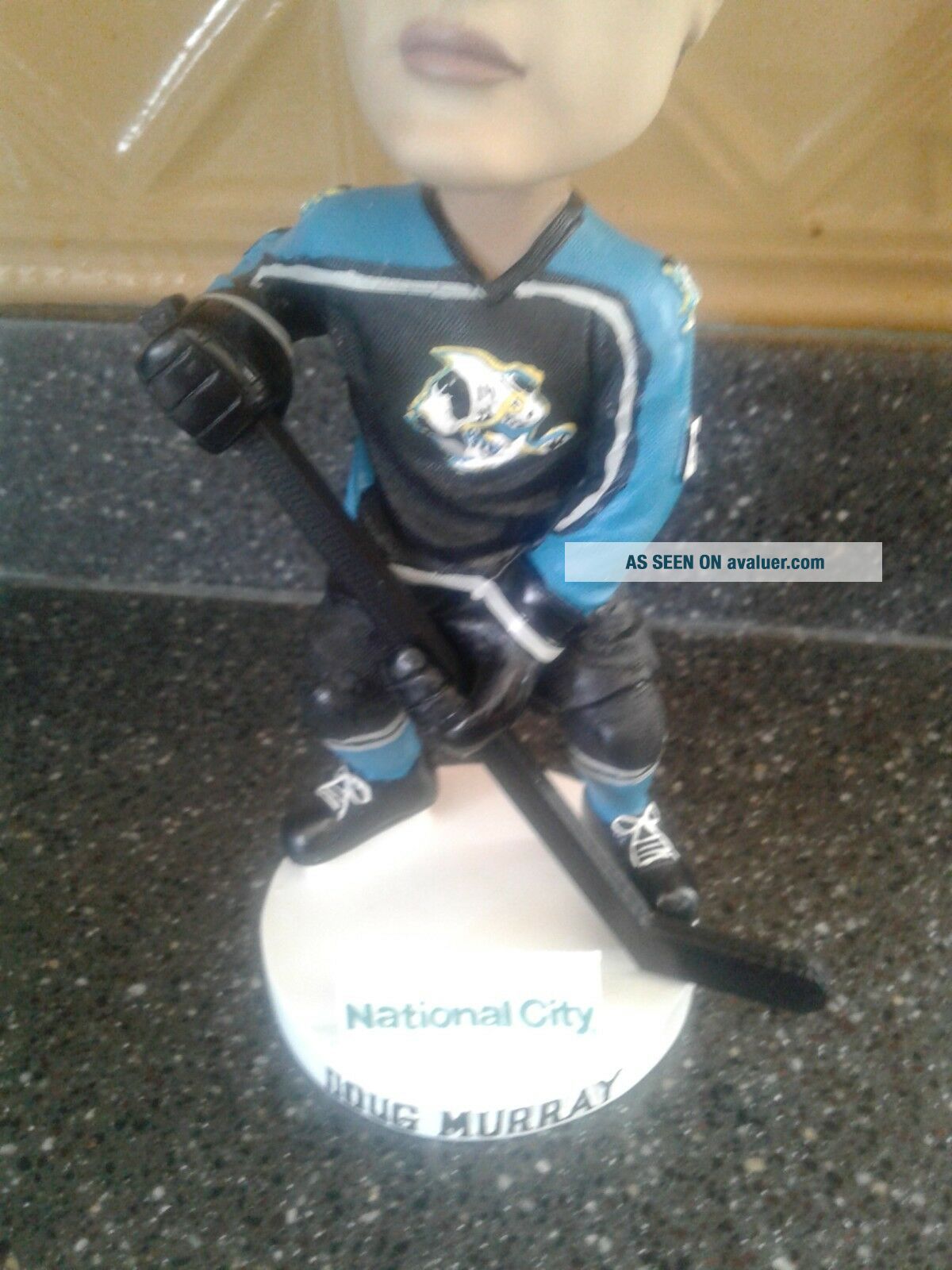 Black Hockey Square Stick And Round Stick For Hockey Bobbleheads | #5497715