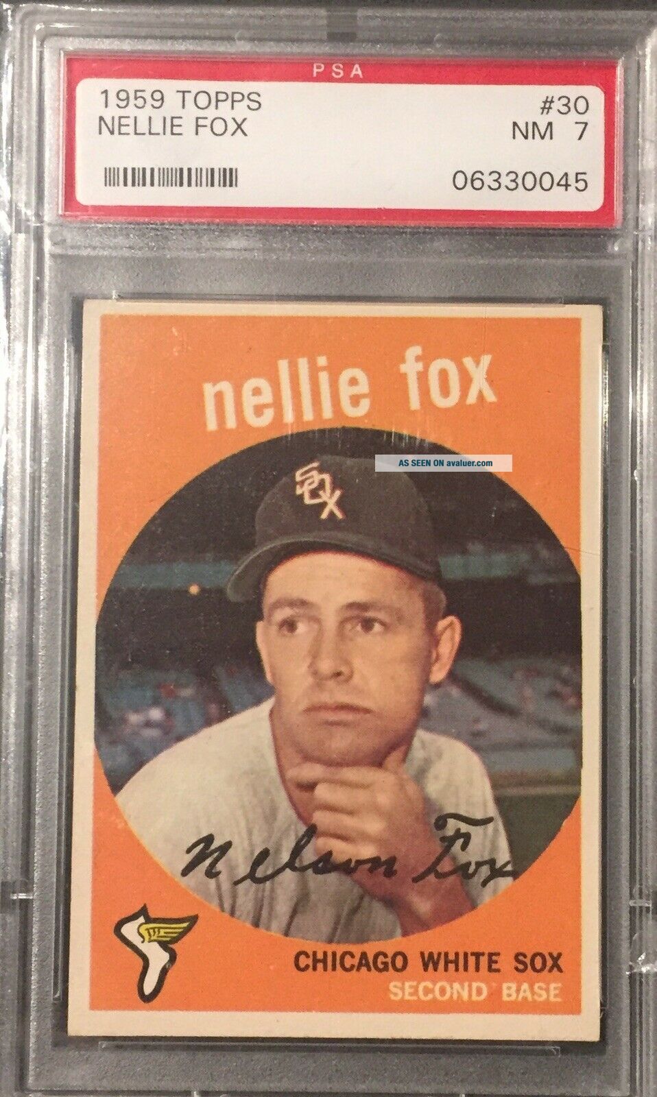 1959 Topps Baseball Nellie Fox 30 PSA 7 NRMT | #5516396