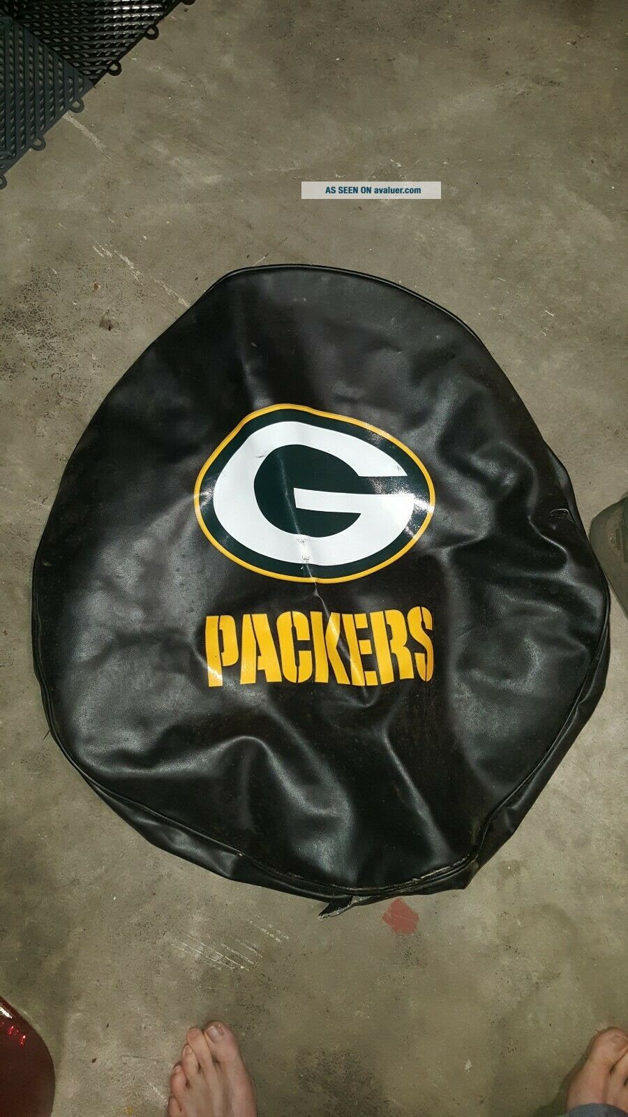 Deluxe Medium Spare Tire Cover Car Auto Wheel Nylon - Green Bay Packers ...