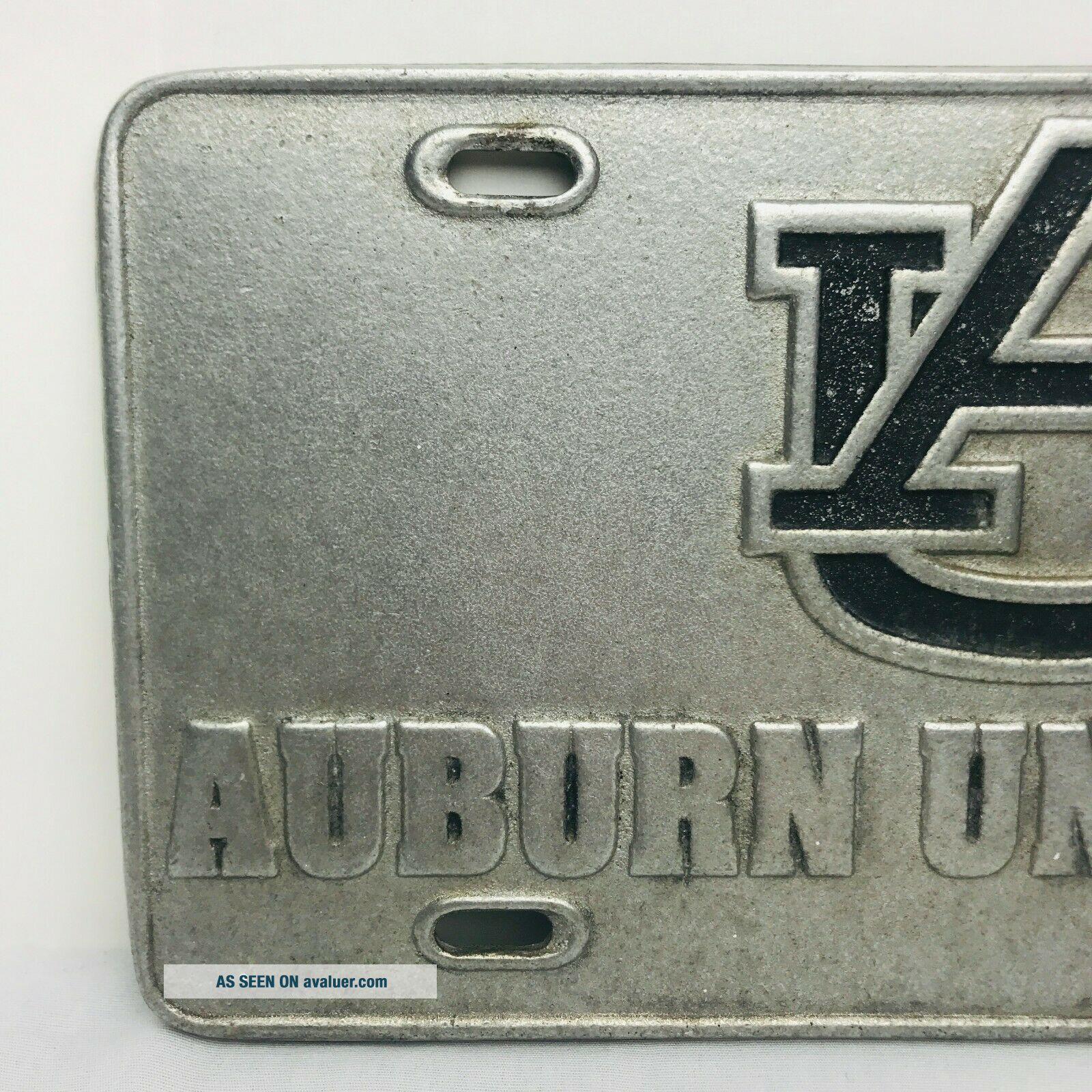 Auburn University Tigers Football Pewter Metal License Plate EUC (HEAVY ...