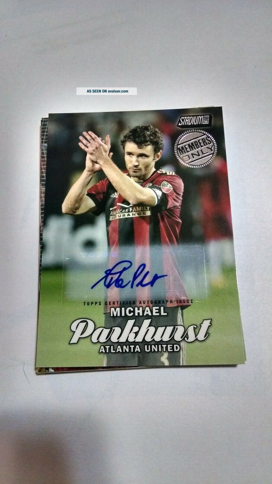 2017 Topps Stadium Club MLS Michael Parkhurst Members Only AUTO 18/20 ...