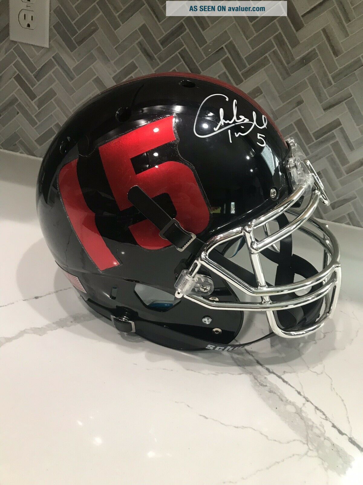 Charles Tillman Auto Authentic Schutt Louisiana Lafayette Ragin Cajuns ...