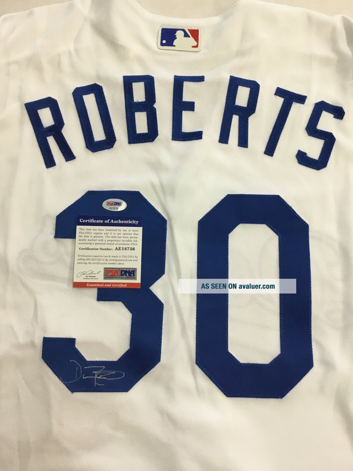 DAVE ROBERTS DODGERS MANAGER SIGNED 2017 WORLD SERIES JERSEY PSA ...