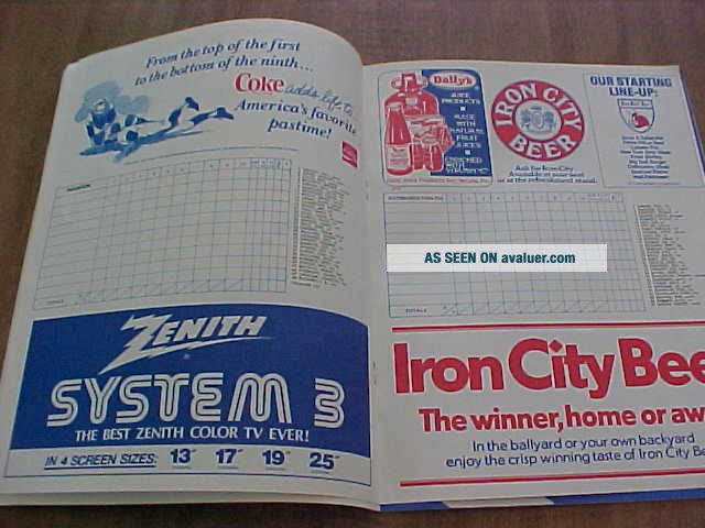 1979 Pittsburgh Pirates Vs Houston Astros Baseball Program | #5575039