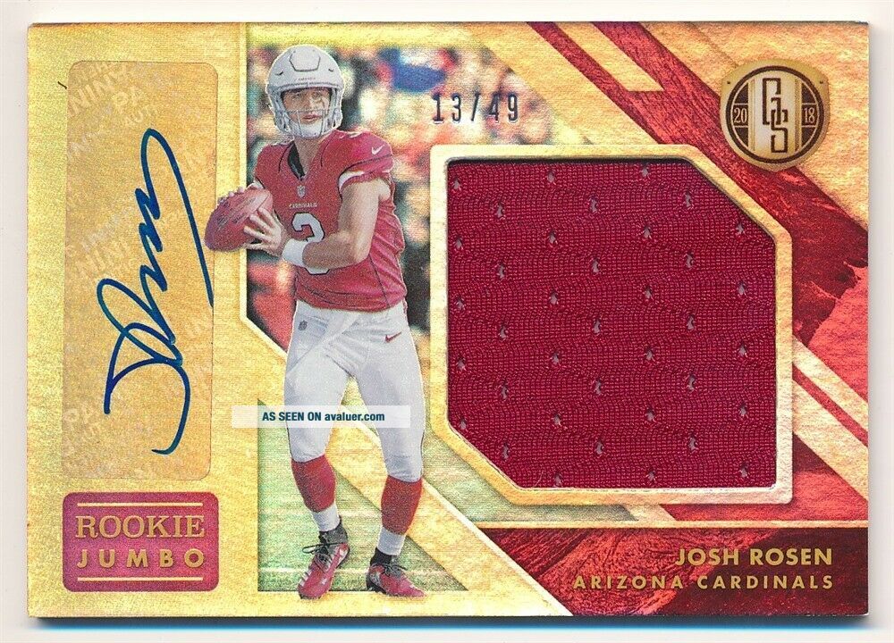 JOSH ROSEN 2018 PANINI GOLD STANDARD RC AUTOGRAPH JUMBO JERSEY AUTO SP ...