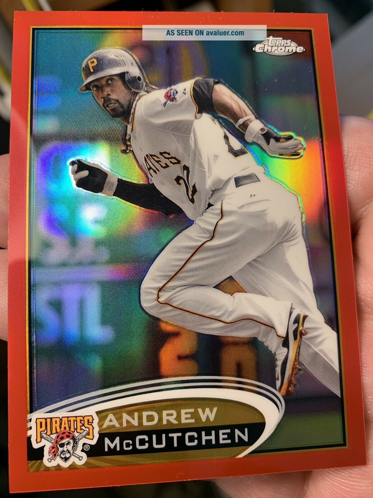 1/1 ANDREW MCCUTCHEN 2012 Topps Chrome Red Refractor 1/25 Pittsburgh ...