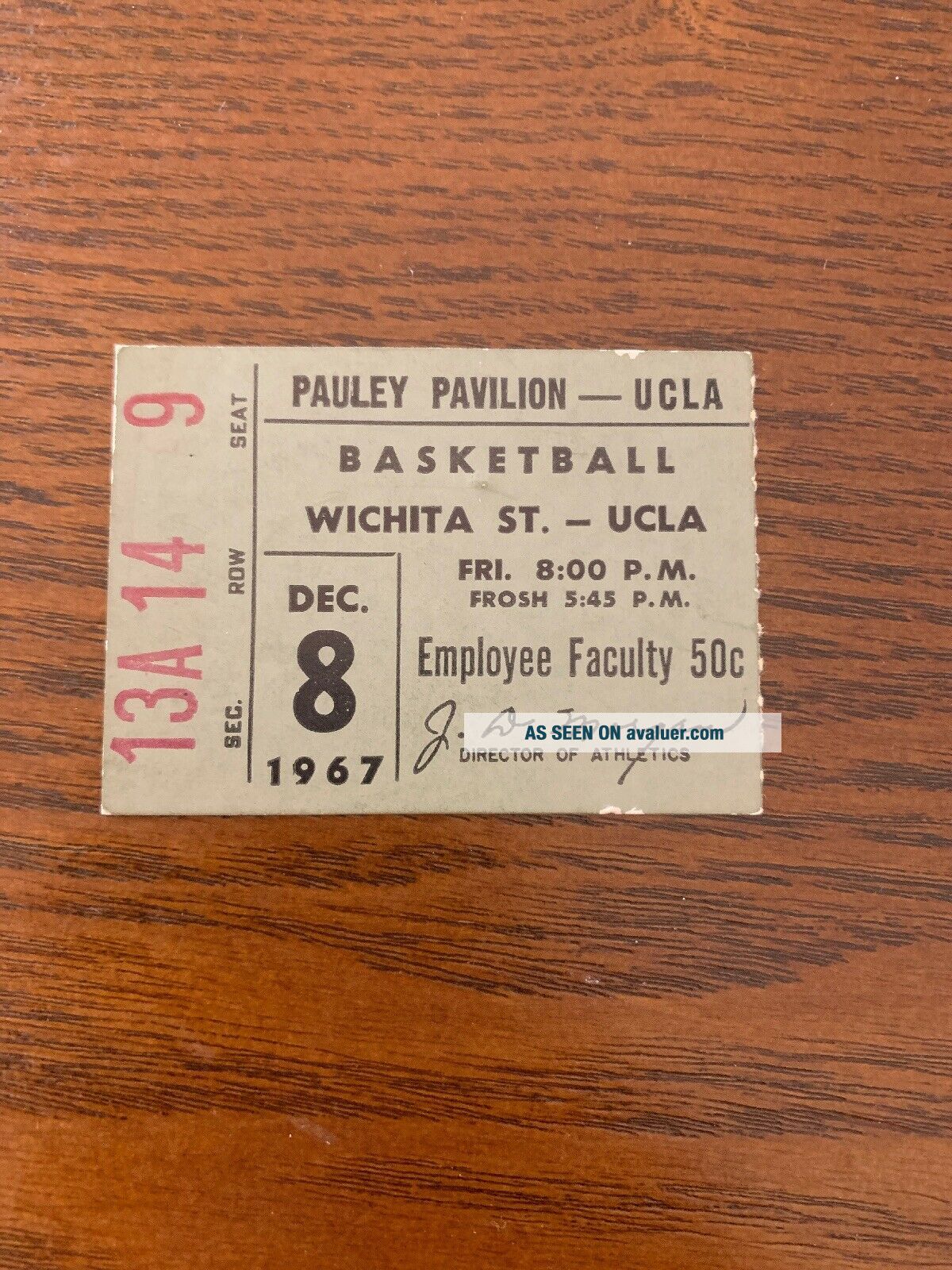 1967 Ucla Vs Wichita St Basketball Ticket Stub | #5628999