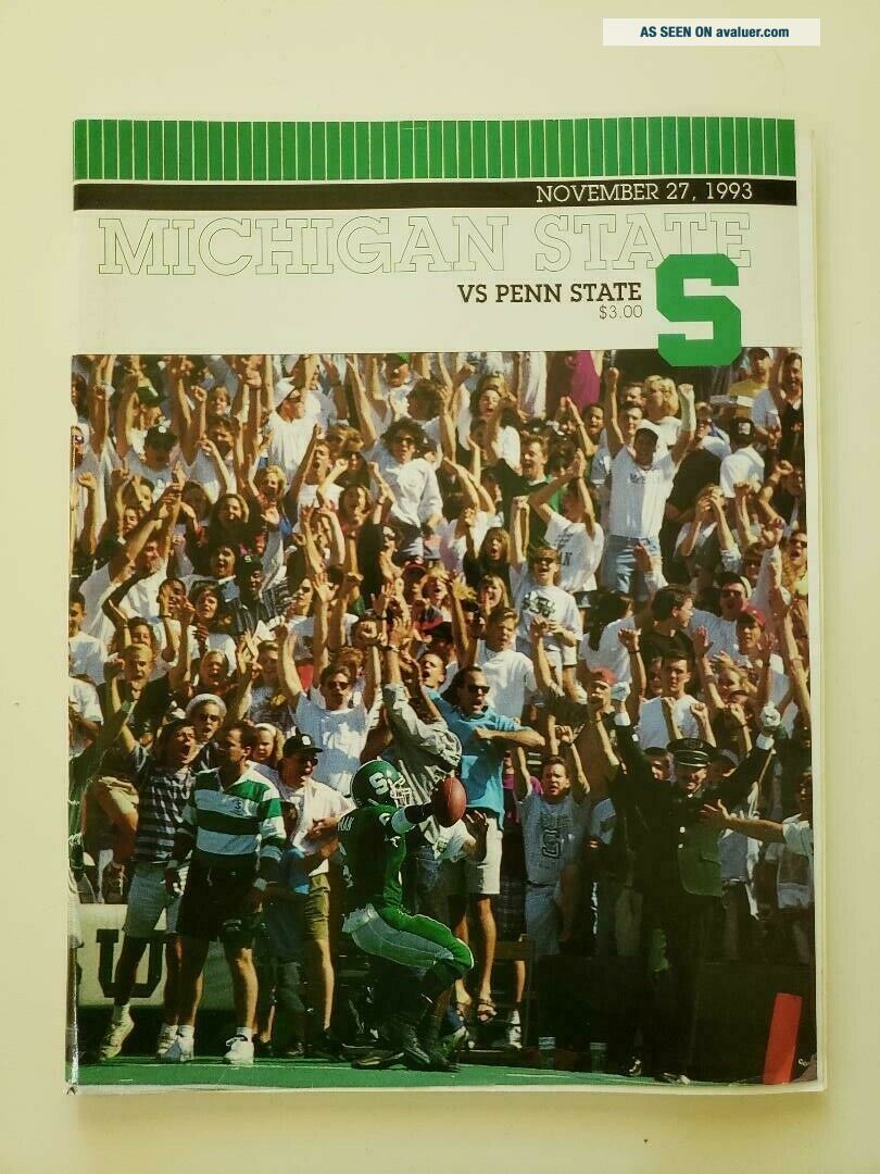 1993 Michigan State Vs Penn State Football Program | #5629969