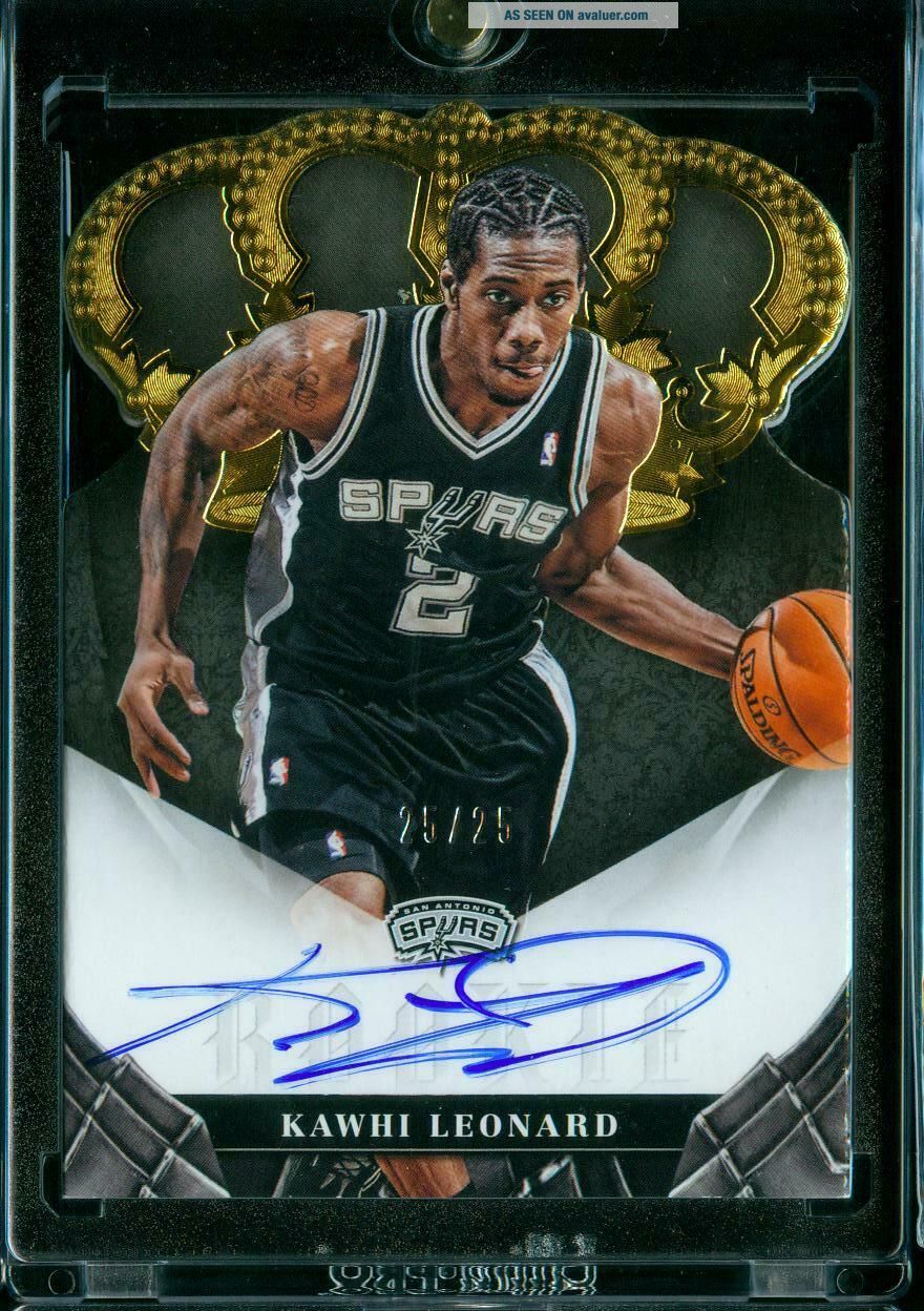 25/25 Kawhi Leonard 2012 - 13 Preferred Rookie Crown Royale Gold Auto ...