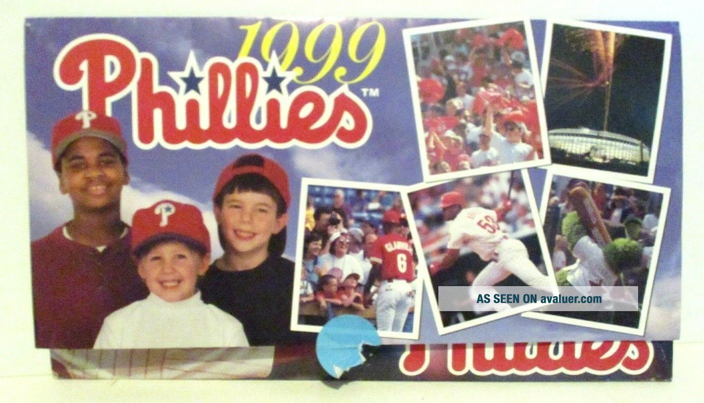 PHILADELPHIA PHILLIES BASEBALL 1999 SEASON TICKET PORTFOLIO VETERAN ...