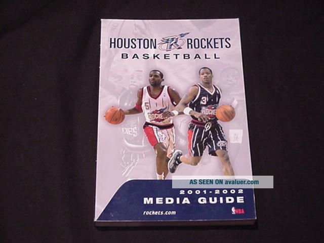 2001 - 02 HOUSTON ROCKETS NBA Basketball Media Guide | #5679019