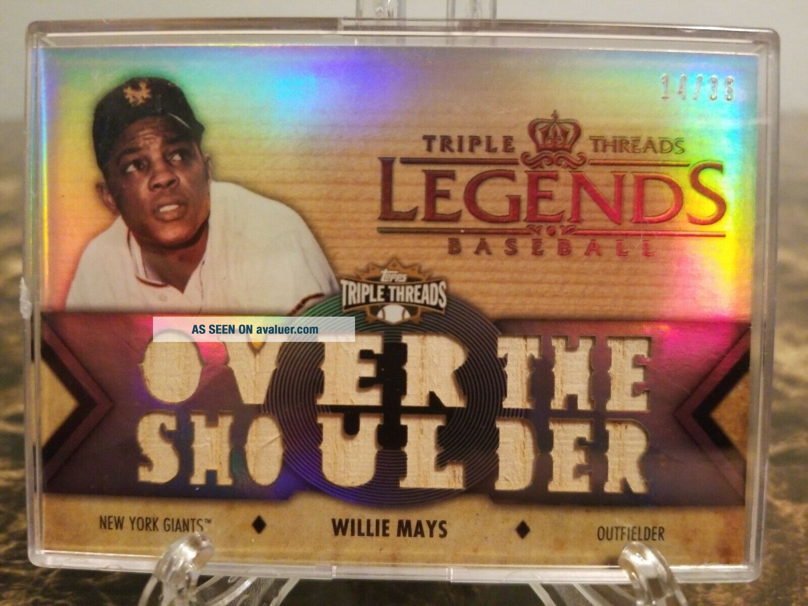 2012 Topps Triple Threads Legends Willie Mays Bat Relic 14/36 - Card ...