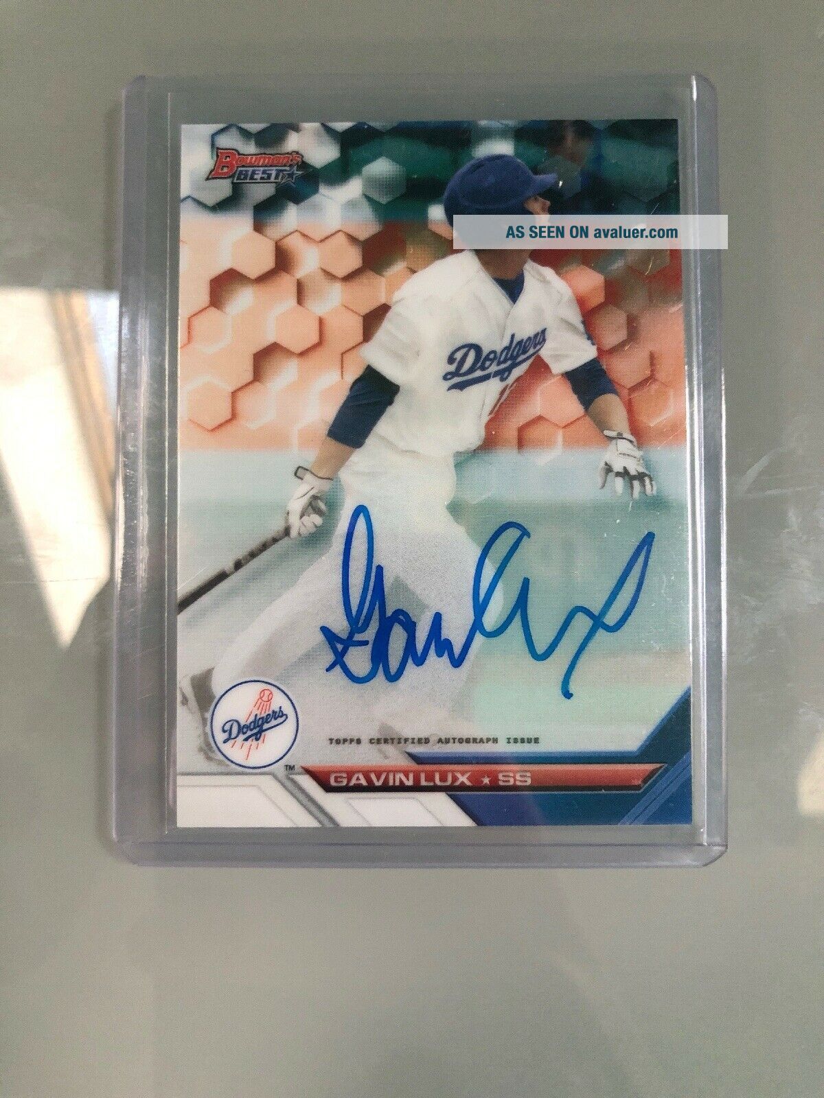 GAVIN LUX 2016 Bowmans Best Rookie Auto LA Dodgers RC ON FIRE | #5699519