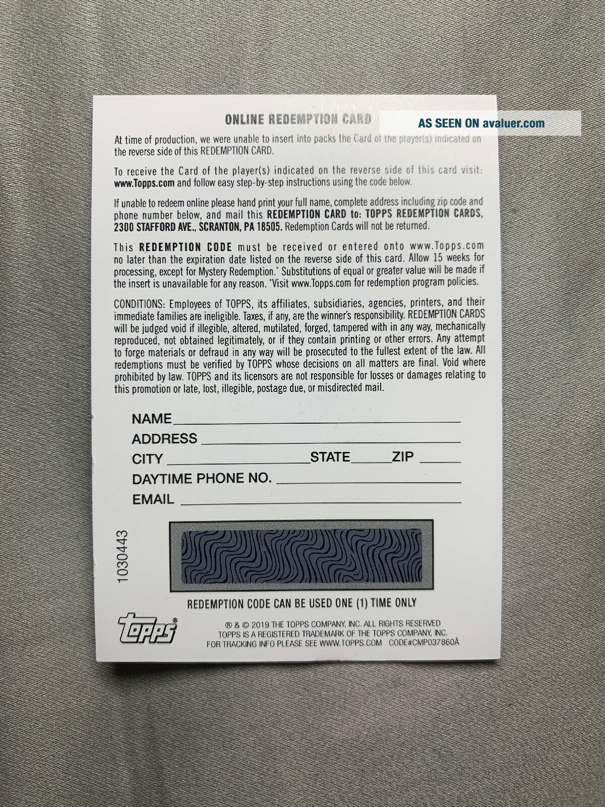 Matt Chapman 2019 Topps Stadium Club Autograph Redemption Oakland MLB ...