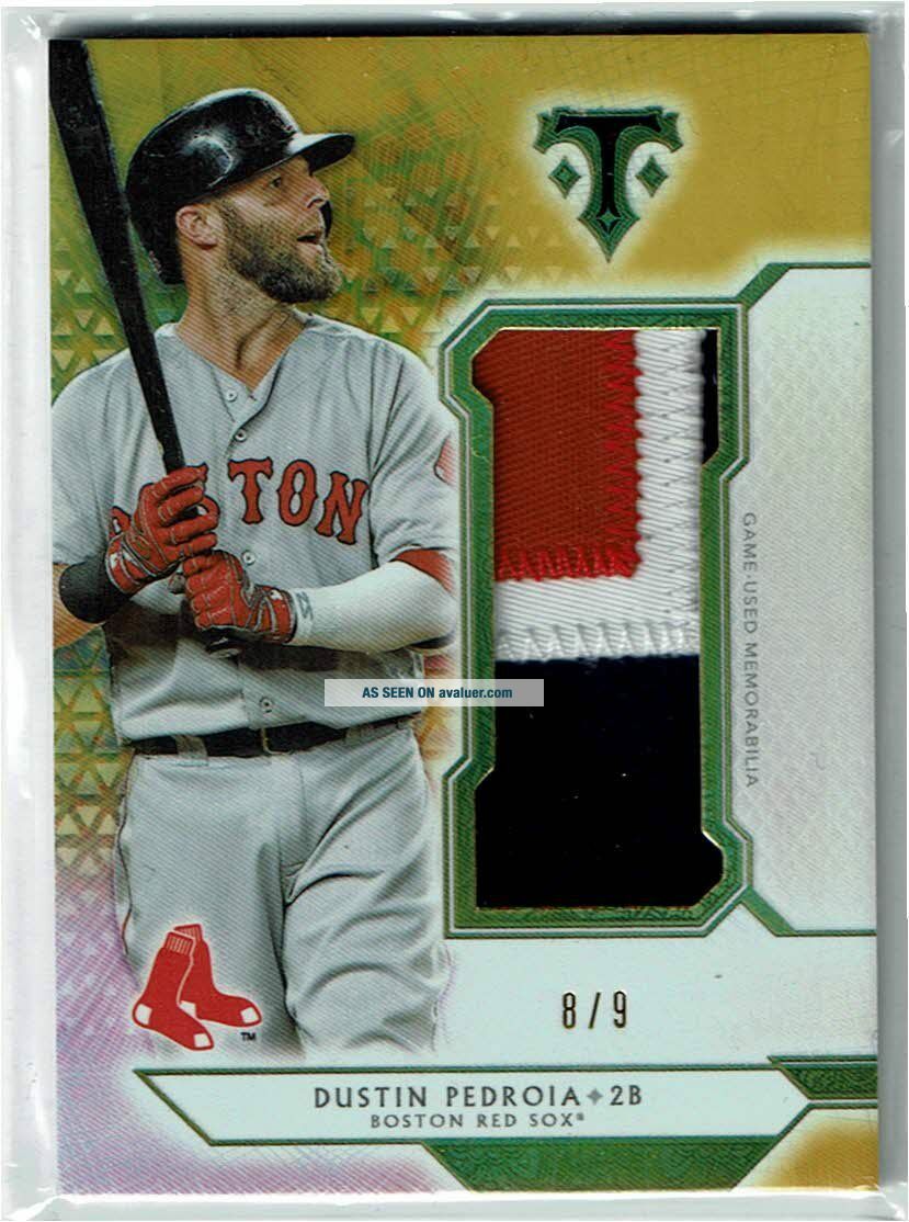 2018 Topps Triple Threads Dustin Pedroia /9 PATCH Jersey Relic Boston ...