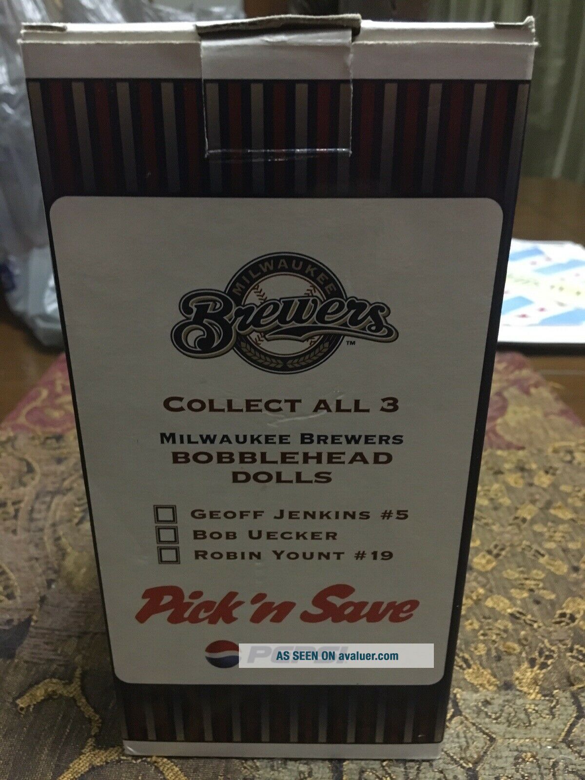 Robin Yount Milwaukee Brewers 2001 Pepsi Bobblehead BD&A Bobble NIB ...