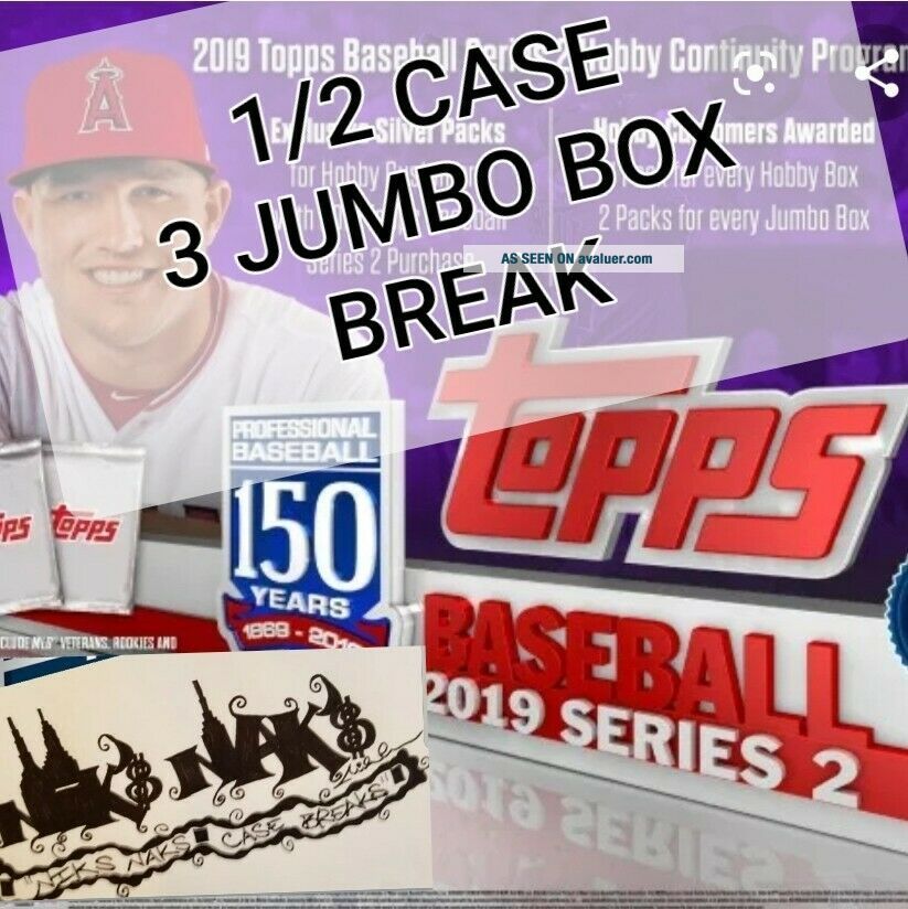 WASHINGTON NATIONALS 2019 TOPPS SERIES 2 JUMBO 1/2 CASE 3 BOX BREAK 17 ...