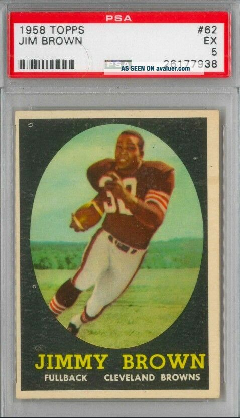 1958 Topps Football Jim Brown ROOKIE RC 62 PSA 5 | #5770486