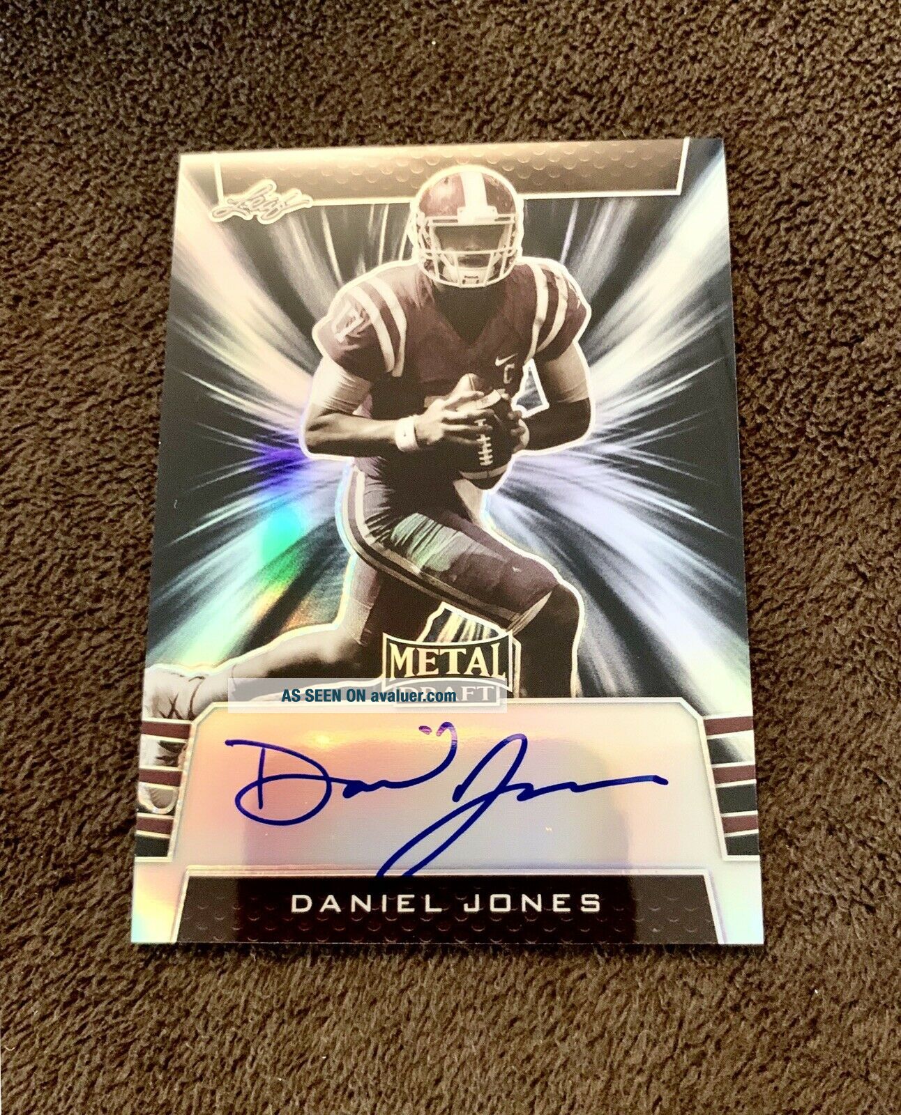 2019 Leaf Metal Draft Daniel Jones Black Rookie Auto /15 Duke | #5759311