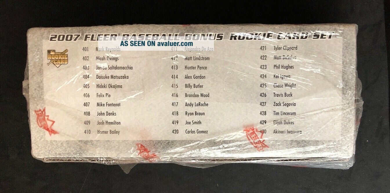 2007 Fleer Factory Set (430) 30 Exclusive RC Cards Major League ...