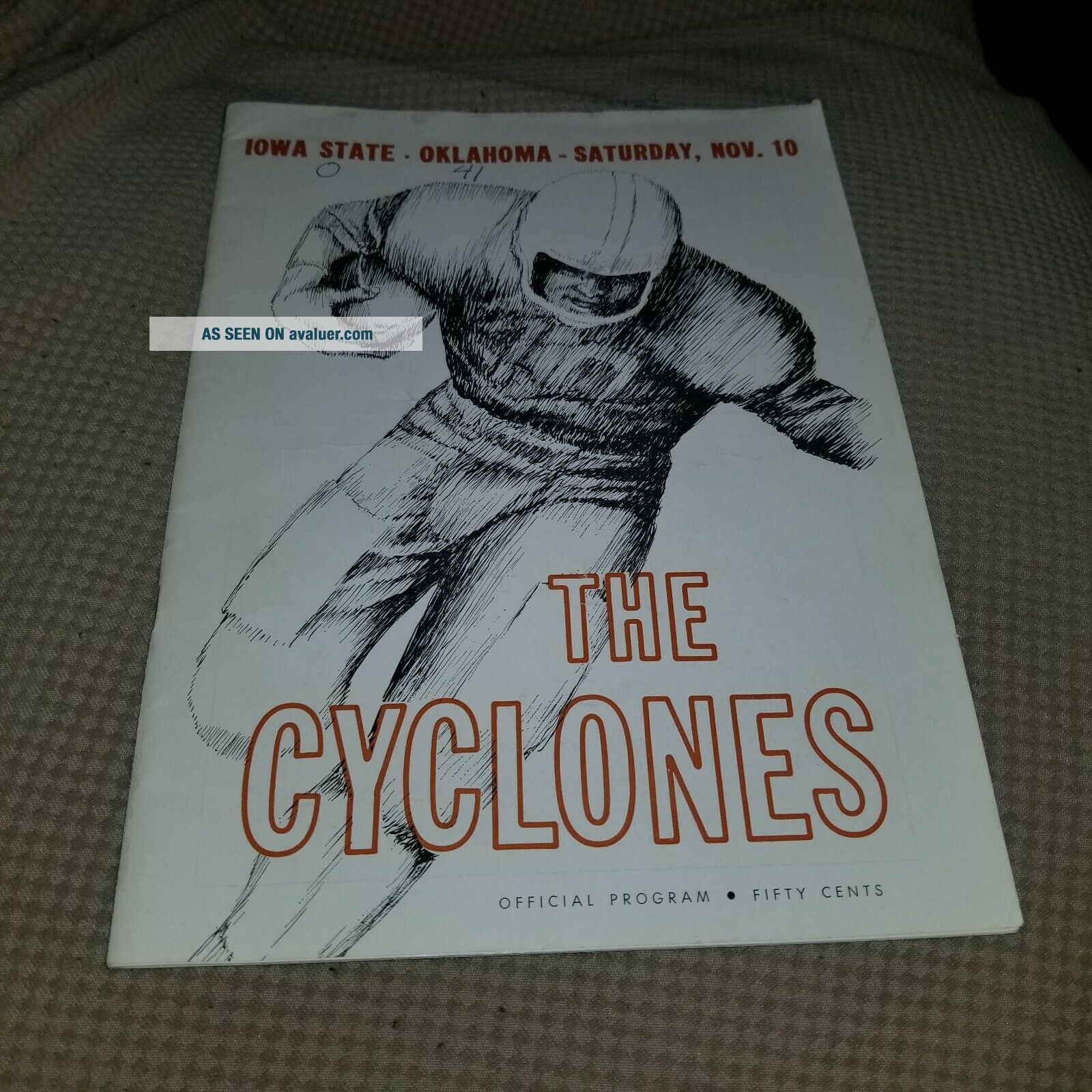 November 10 1962 Football Game Program OKLAHOMA SOONERS At Iowa State ...
